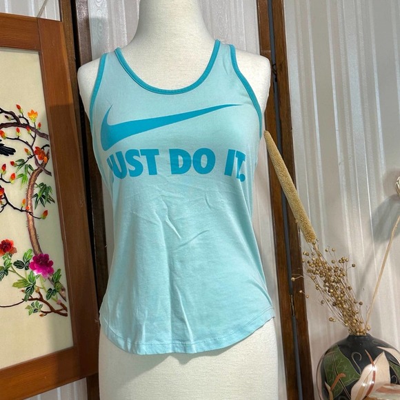 Nike | Tops | Vintage Light Blue Nike Just Do It Tank | Poshmark